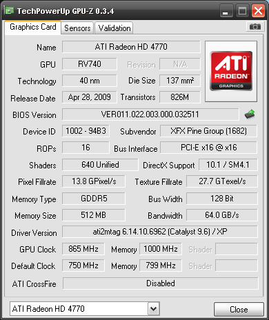 XFX Radeon HD 4770 HD-477A-YDFC - Scrtz - Product reviews - Tweakers