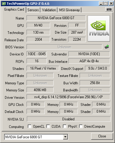 6800GT dead? or bad AGP? | Overclock.net