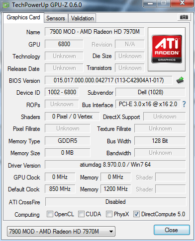 AMD 7970M Support | TechPowerUp Forums