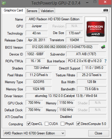 Powercolor AX6770 1GBD5 HV4.. is it a HD6770 at all? or a 6750?? | Tom ...