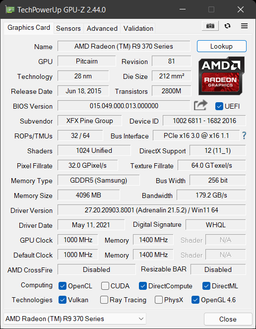GPU Bios update for R7 370 | TechPowerUp Forums